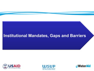 Institutional manadates, gaps & barriers mole xxiii confernce | PPT
