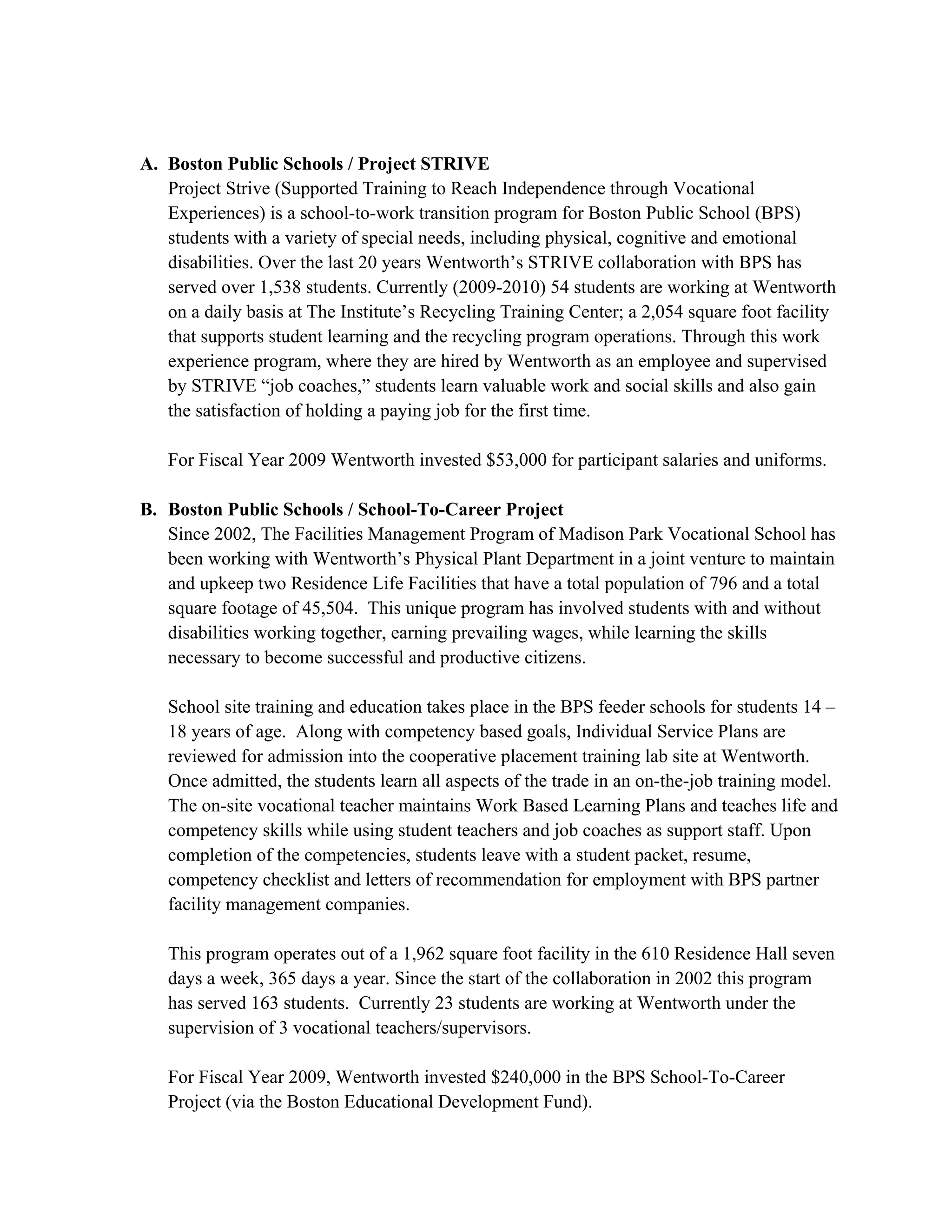 Institutional Master Plan, Employment, Workforce Development ...