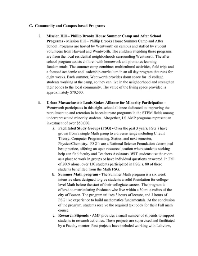 Institutional Master Plan, Employment, Workforce Development ...