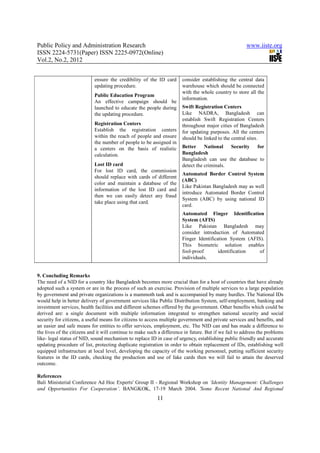Institutional mechanism of national identification card bangladesh ...