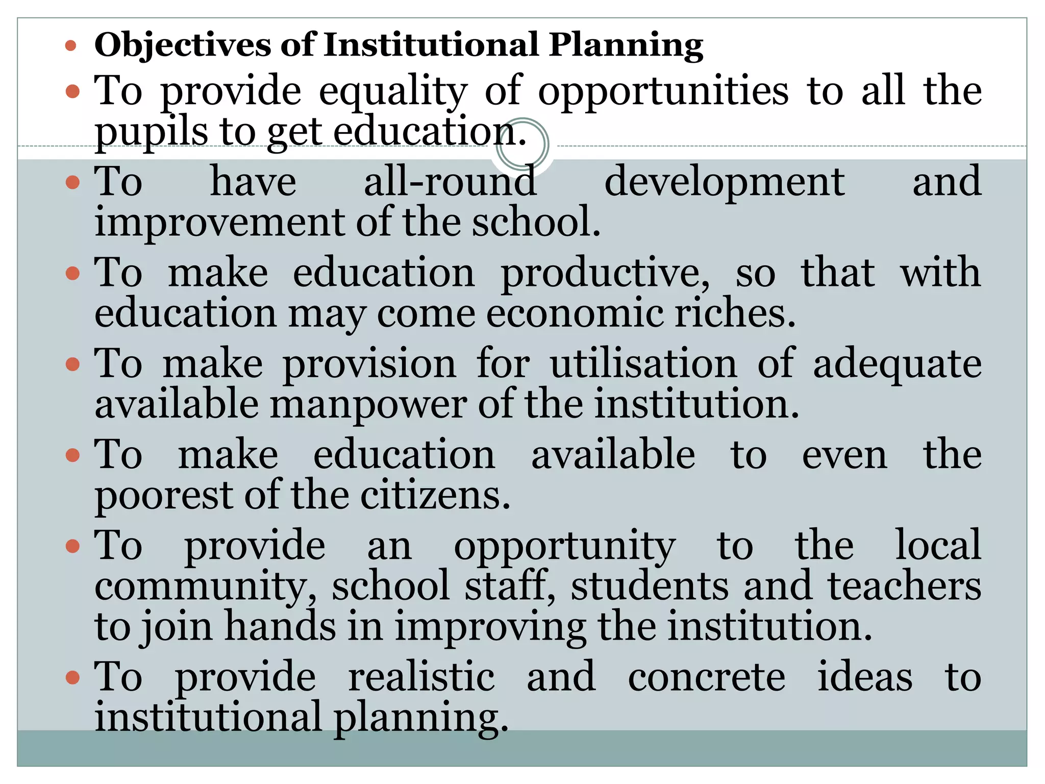 Institutional planning | PPTX