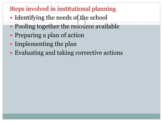 Institutional planning | PPTX