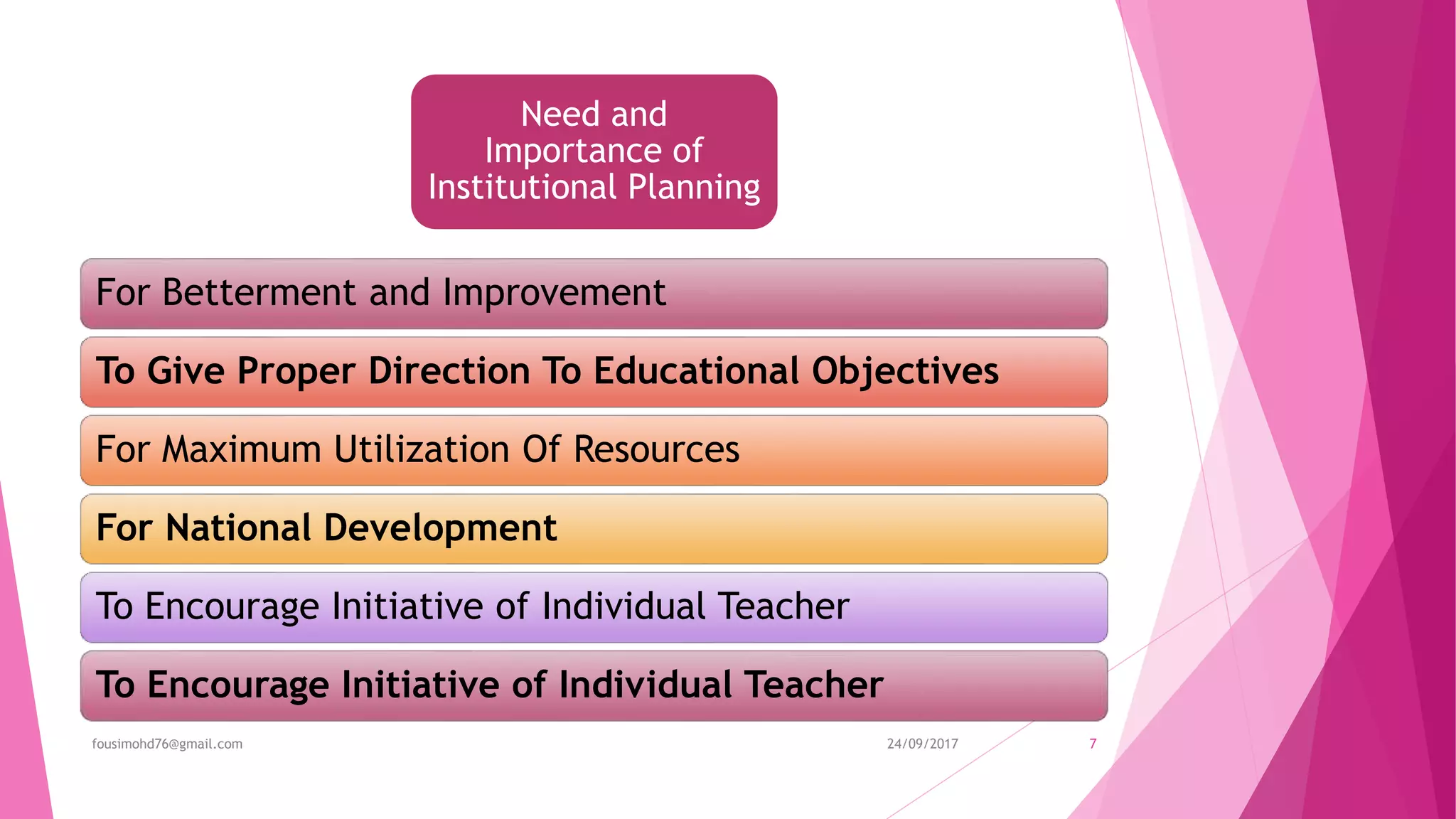 Institutional planning | PPTX