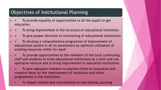 Institutional planning | PPTX