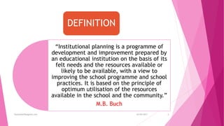 Institutional planning | PPTX
