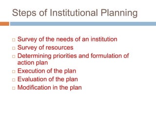 Institutional planning 2nd ass | PPTX