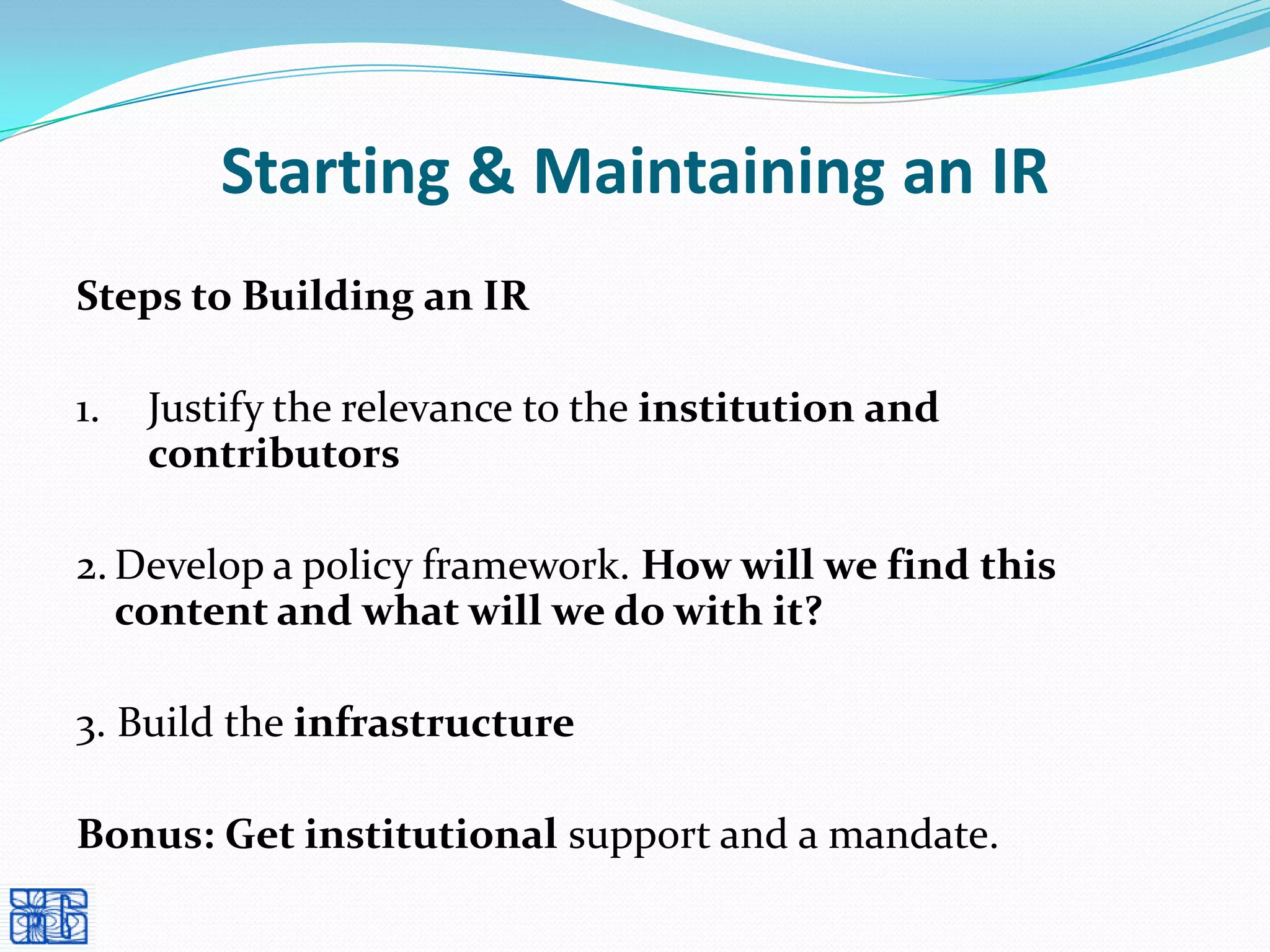 Institutional repositories | PPTX