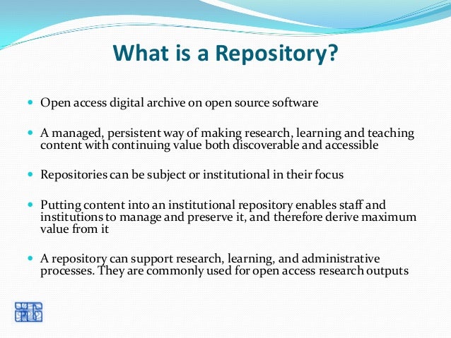 Institutional repositories