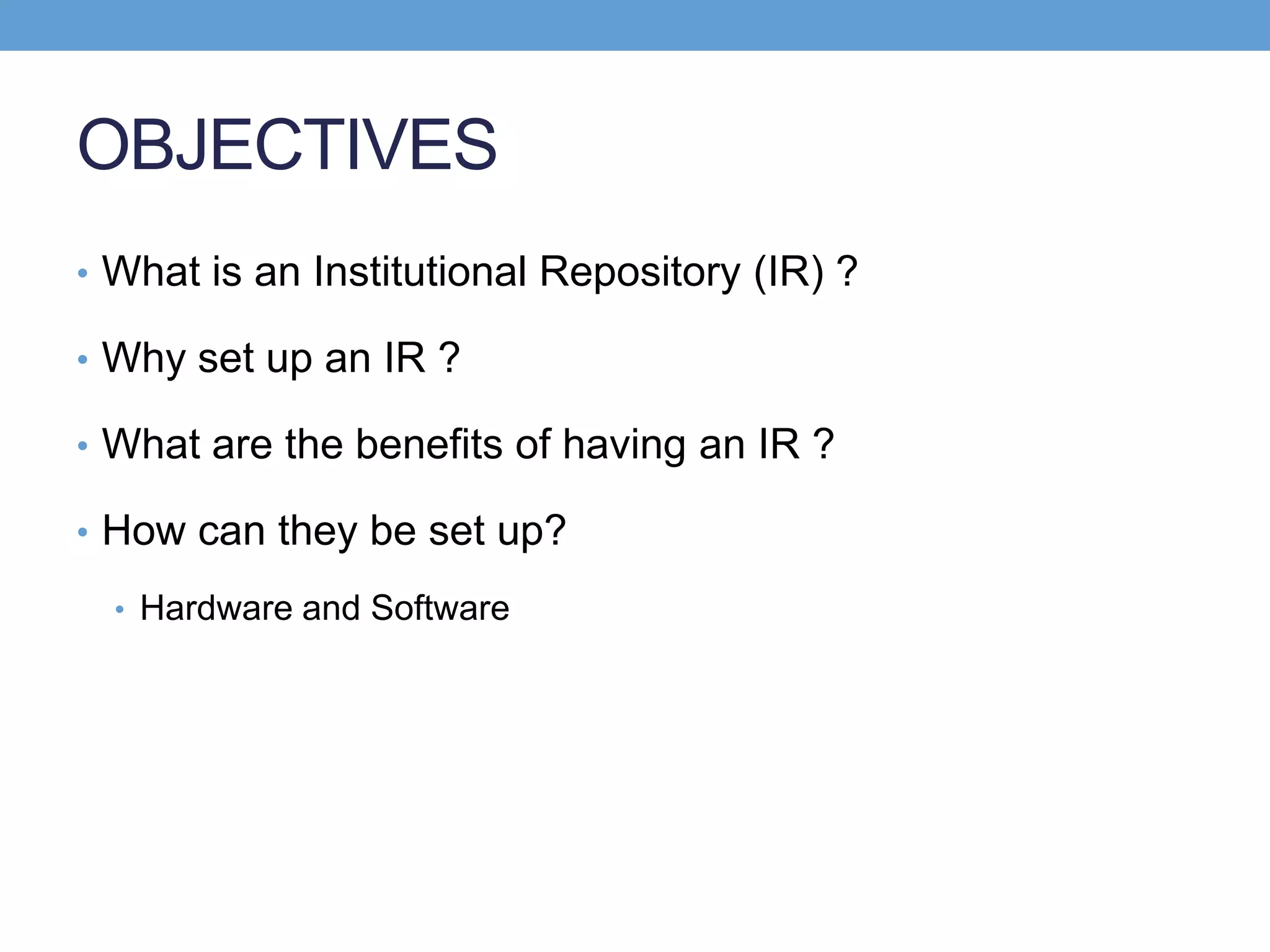 Institutional repositories | PPT