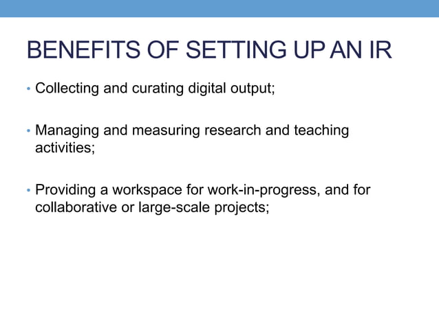 Institutional repositories | PPT