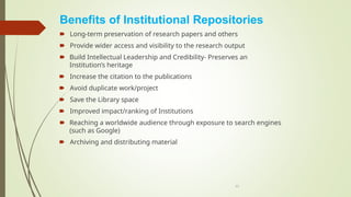 Institutional repositories...for library science.pptx