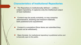 Institutional repositories...for library science.pptx