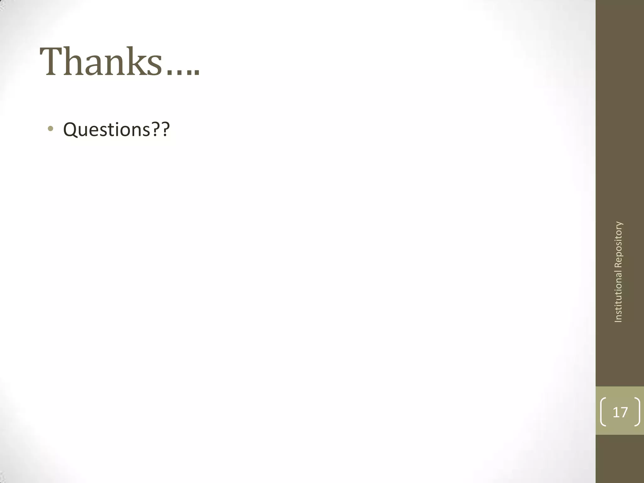 Institutional repository | PPTX