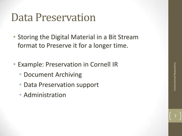 Institutional repository | PPTX