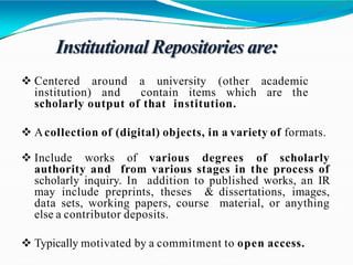 Institutional repository by Aman Kr Kushwaha | PPTX