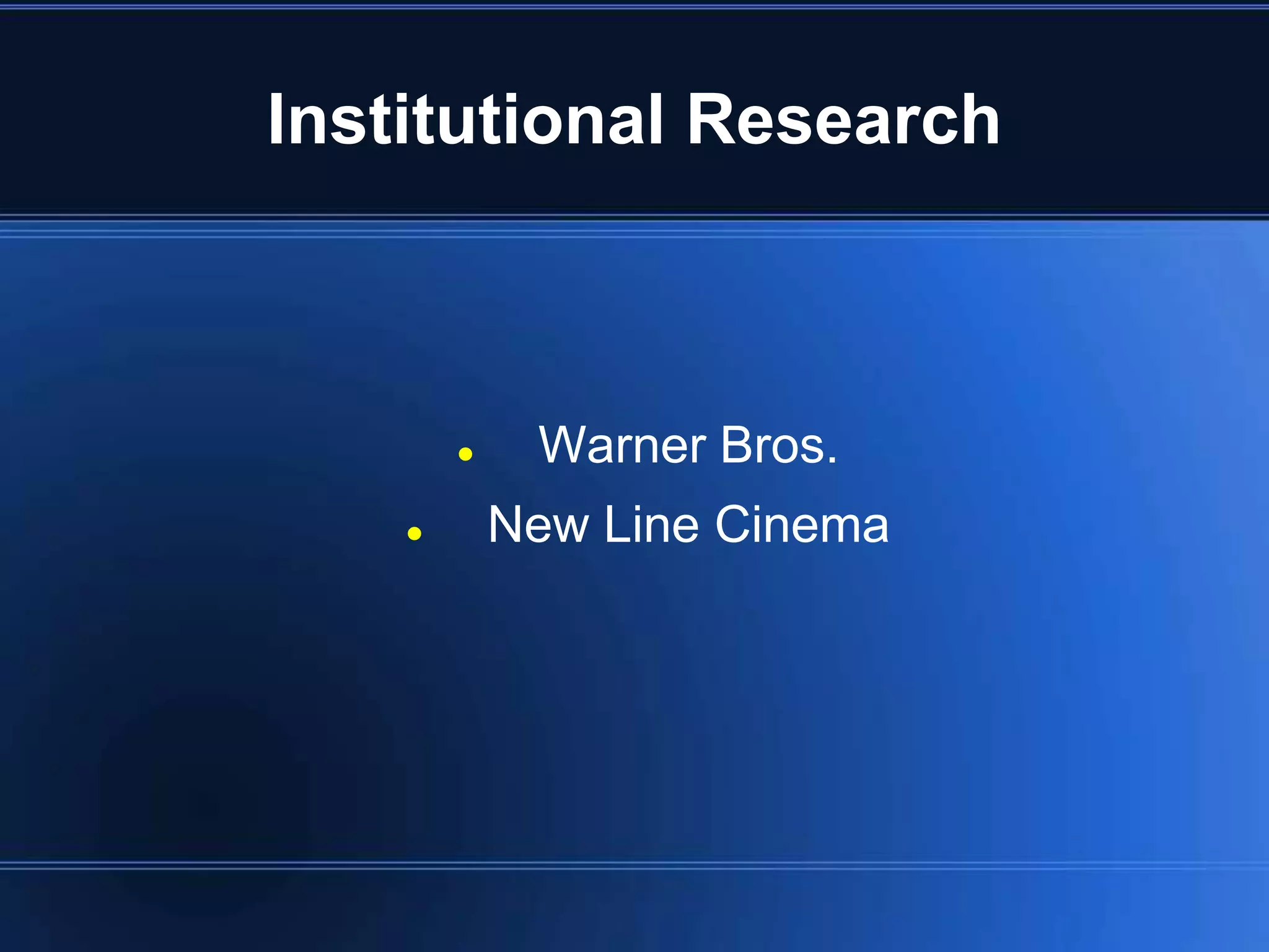Institutional Research (Final) | PPT