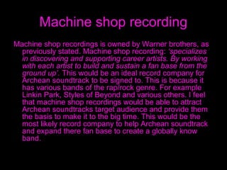 Institutional research into record labels | PPT