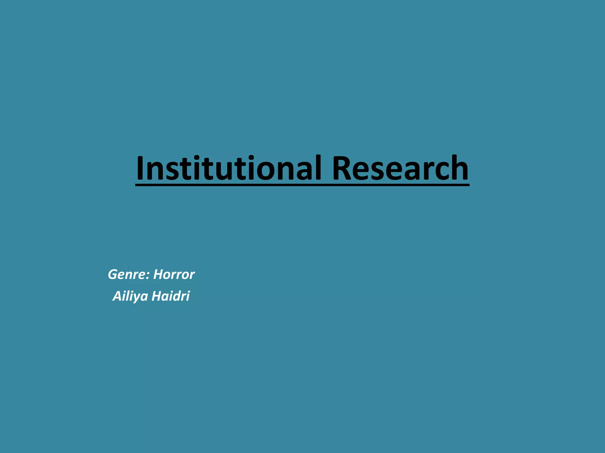 Institutional research | PPT