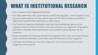 Institutional research | PPTX | Publishing Industry | Industries