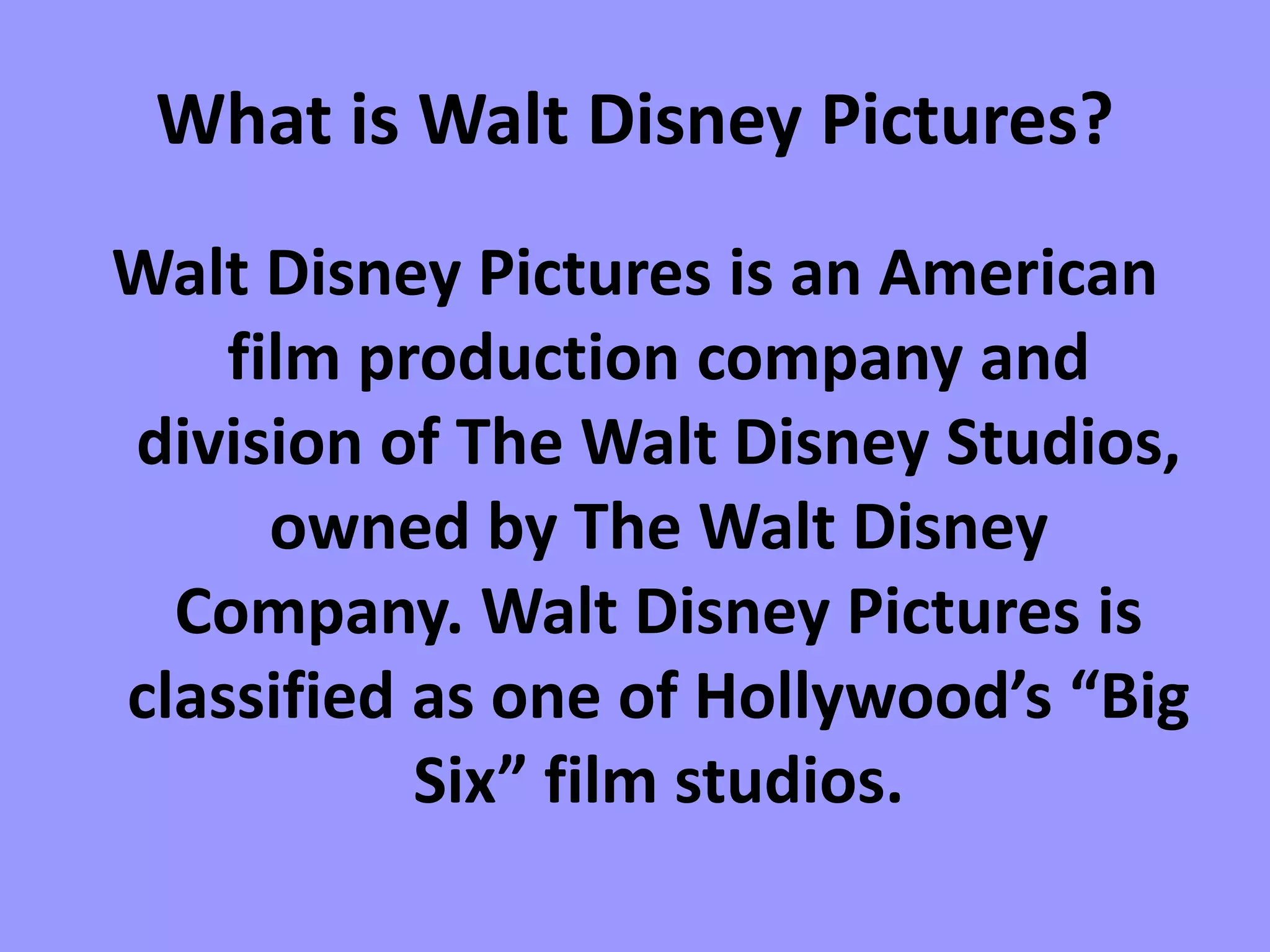 Institutional research walt disney pictures Jushna | PPT
