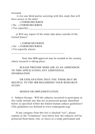 Institutional Review Board Application .docx | Medical Health