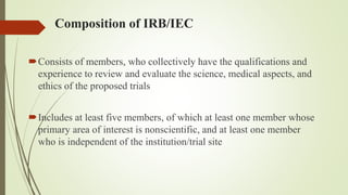 Institutional review board by akshdeep sharma | PPTX