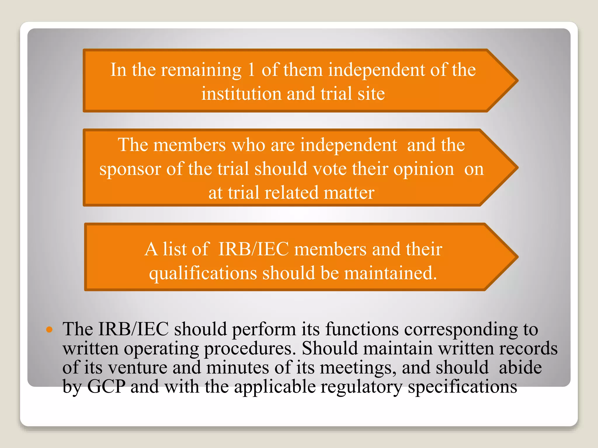 Institutional Review Board (IRB)/ Independent Ethics committee (IEC) | PPTX