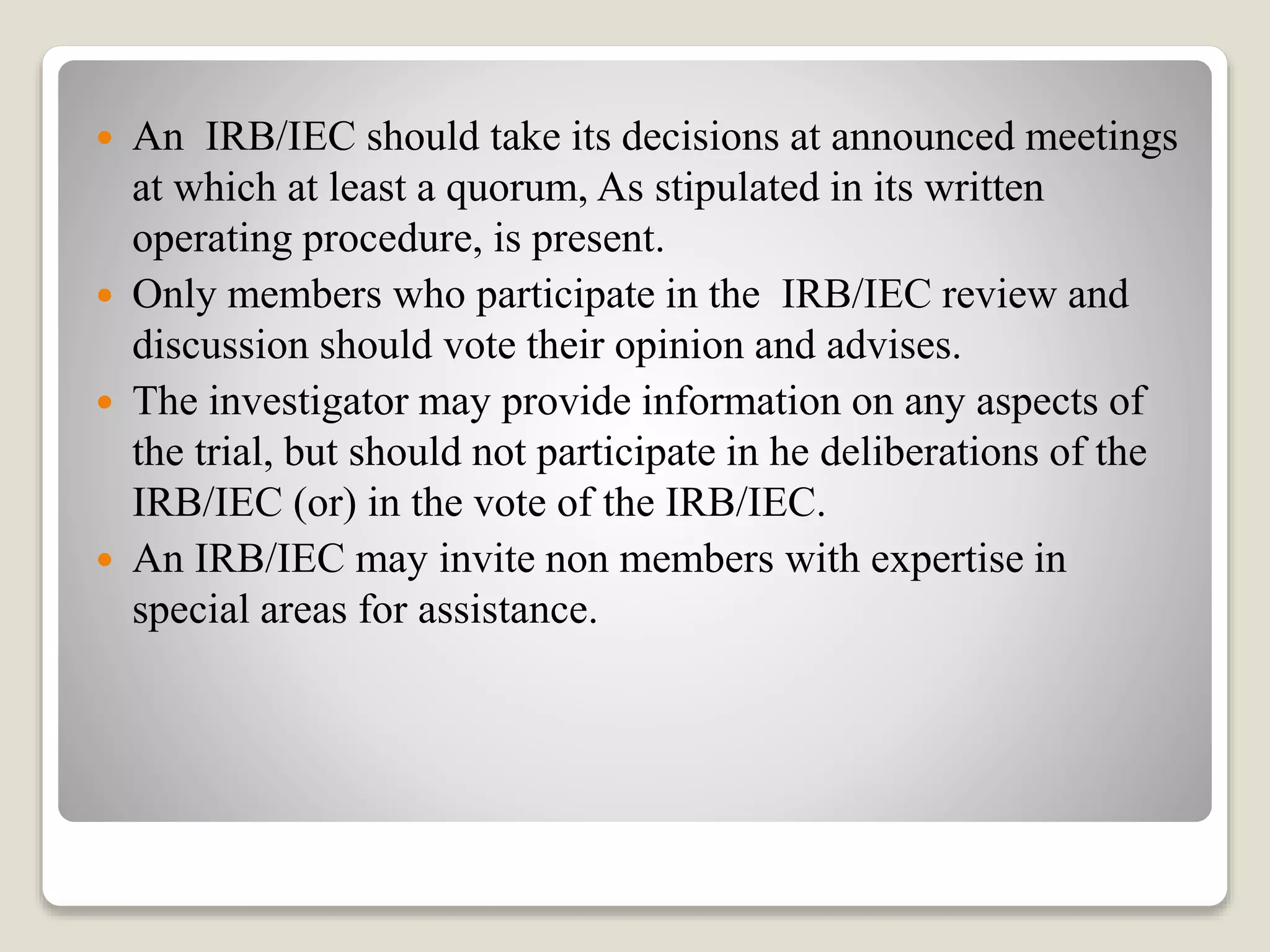 Institutional Review Board (IRB)/ Independent Ethics committee (IEC) | PPTX