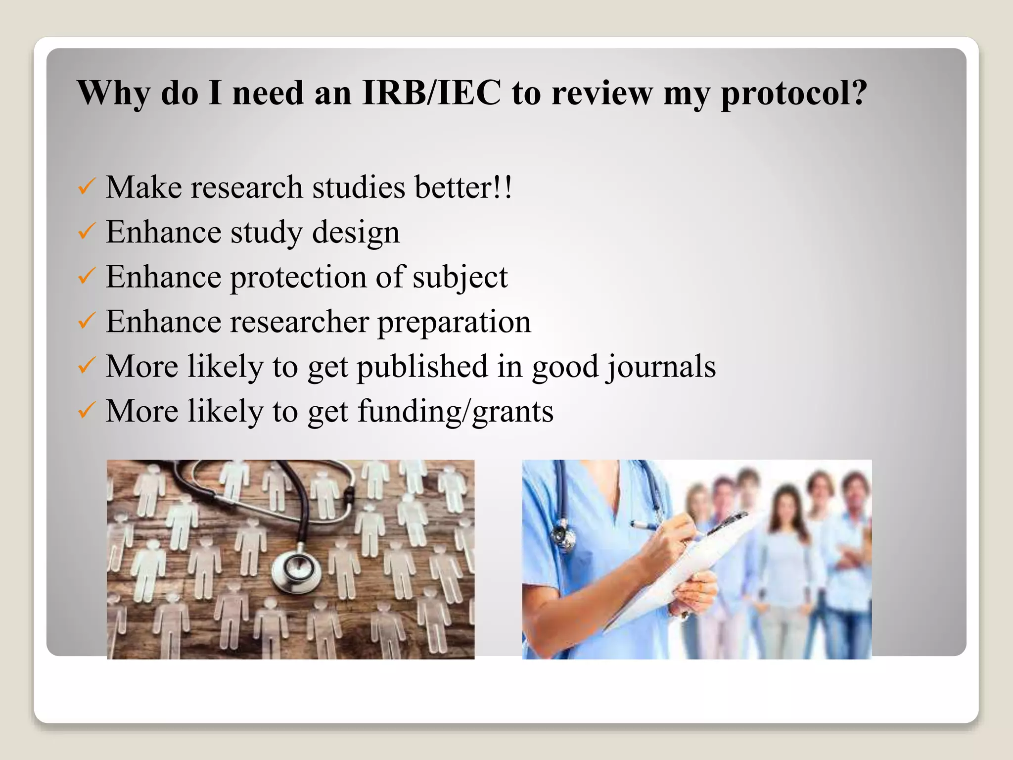 Institutional Review Board (IRB)/ Independent Ethics committee (IEC) | PPTX