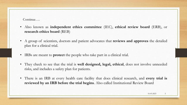 Institutional review Board (IRB) by Mr. Rushikesh Shinde.pptx