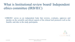 Institutional review board or Independent ethics committee.pdf