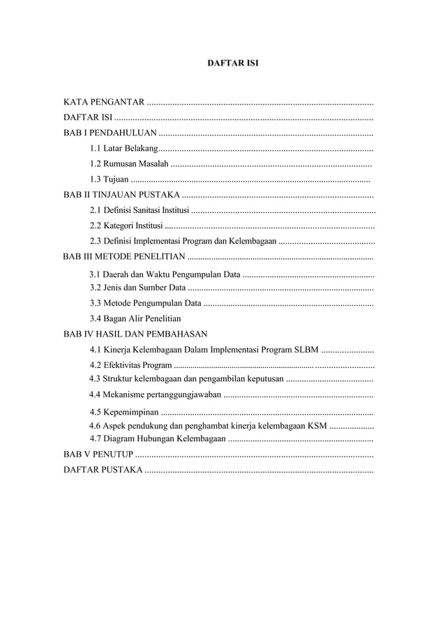 Sanitation Institutional Set Up | PDF