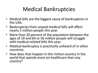 Institutional Analysis of the Structure of USA Healthcare System | PPT