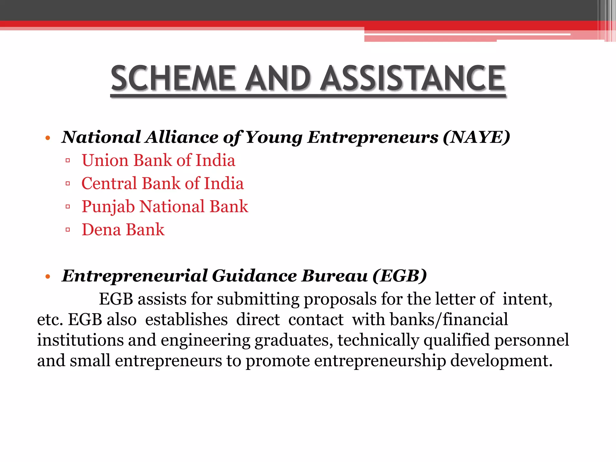 Institutional support for business enterprises | PPTX