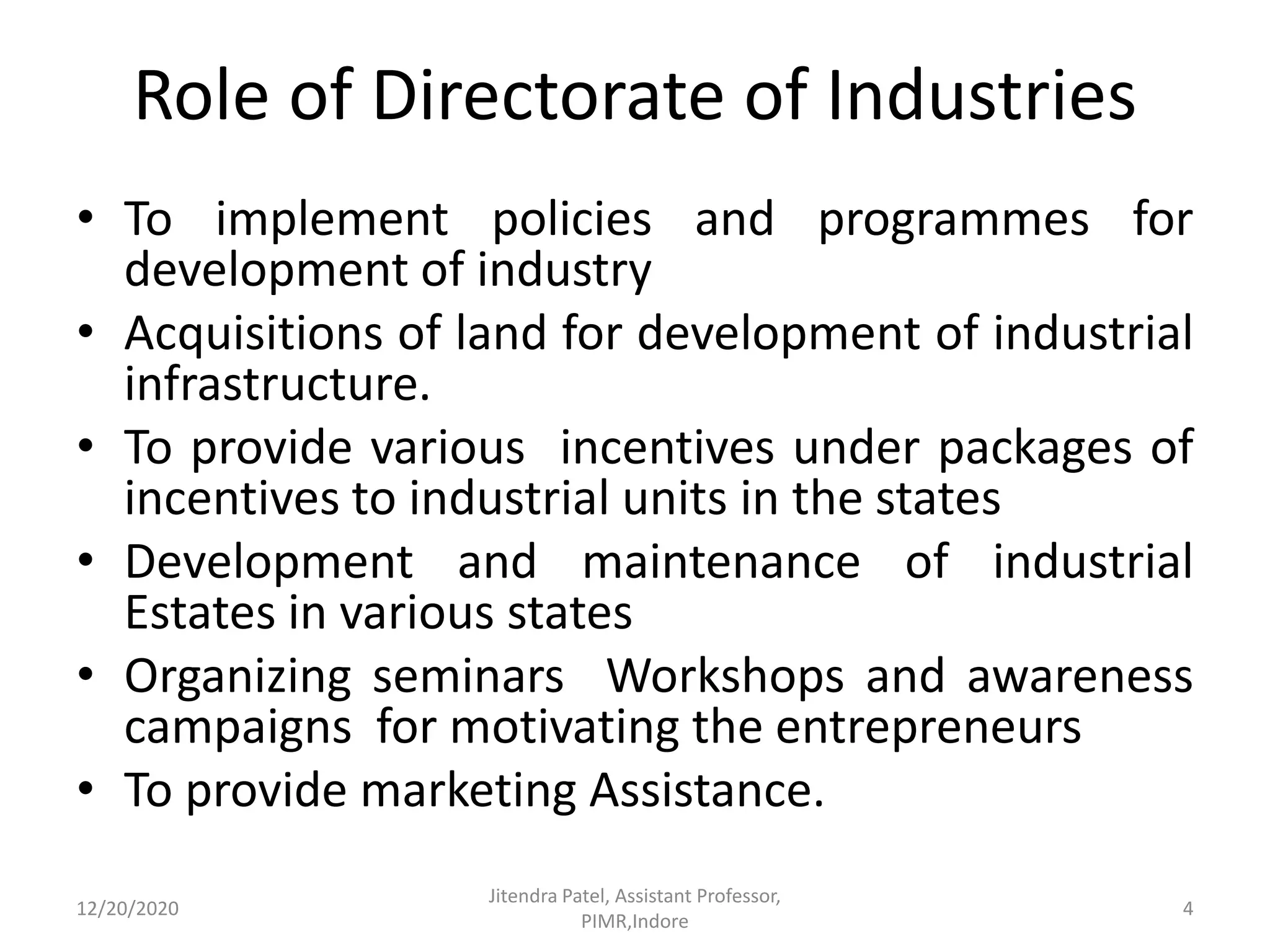 Institutional support to entrepreneurship | PPTX