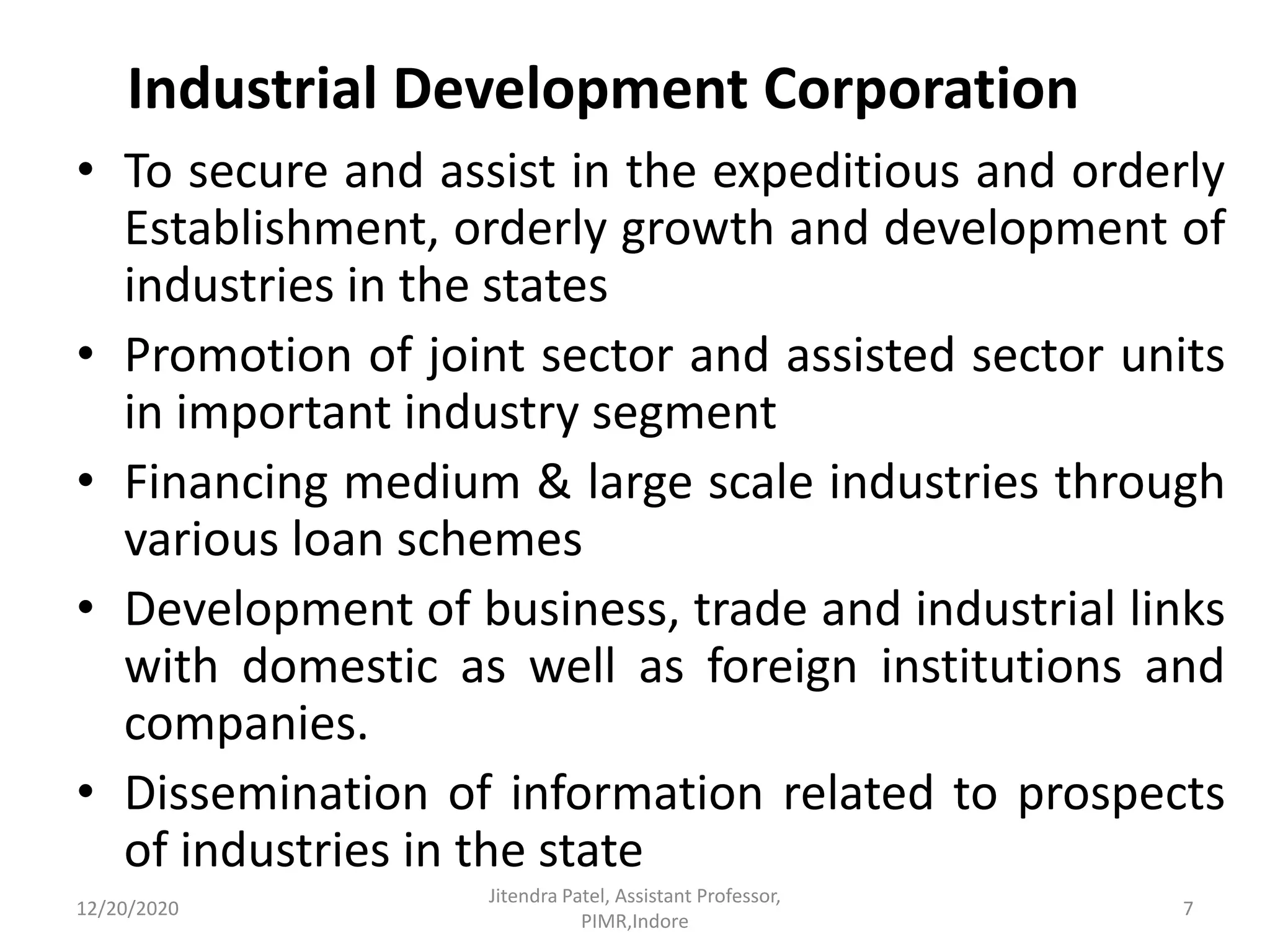 Institutional support to entrepreneurship | PPTX