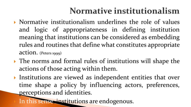 Institutional theory | PPTX