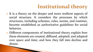 Institutional theory | PPTX