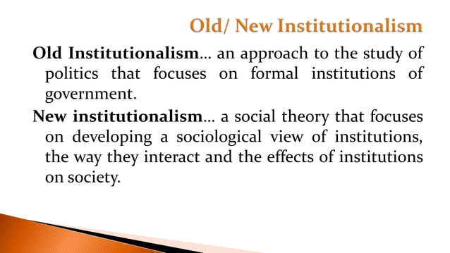 Institutional theory | PPTX