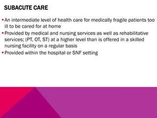 Institutional types & practice environments | PPTX