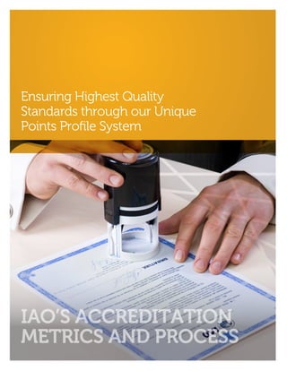 IAO Accreditations for Institutions. | PDF