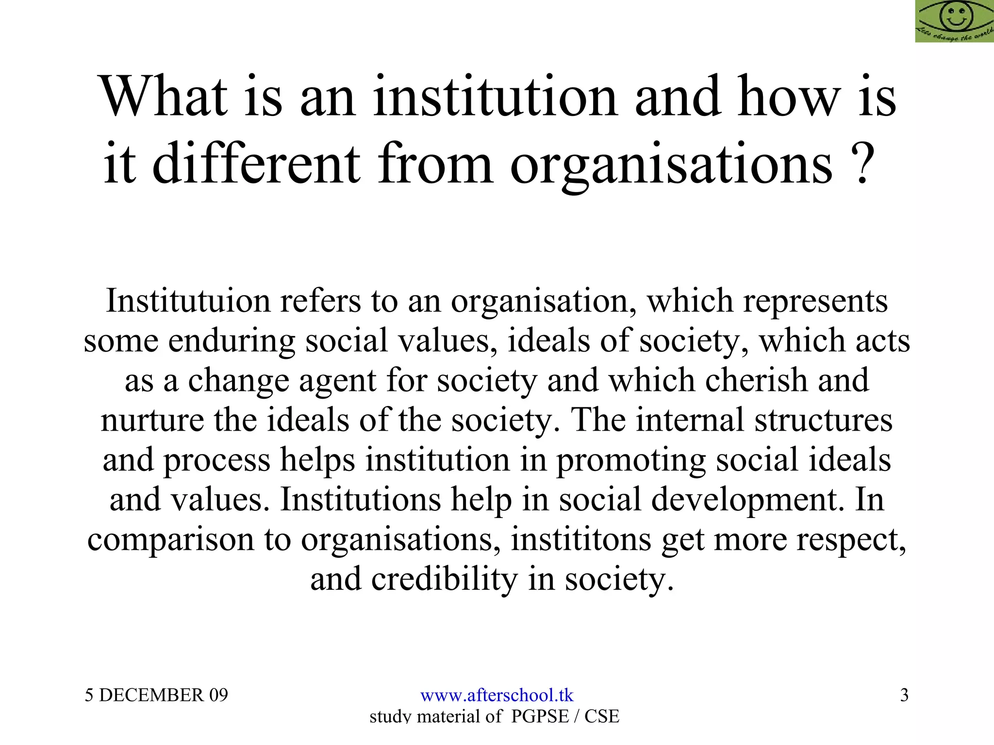 Institution building | ODP