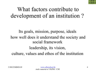 Institution building | ODP