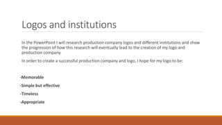 logo and institution | PPT