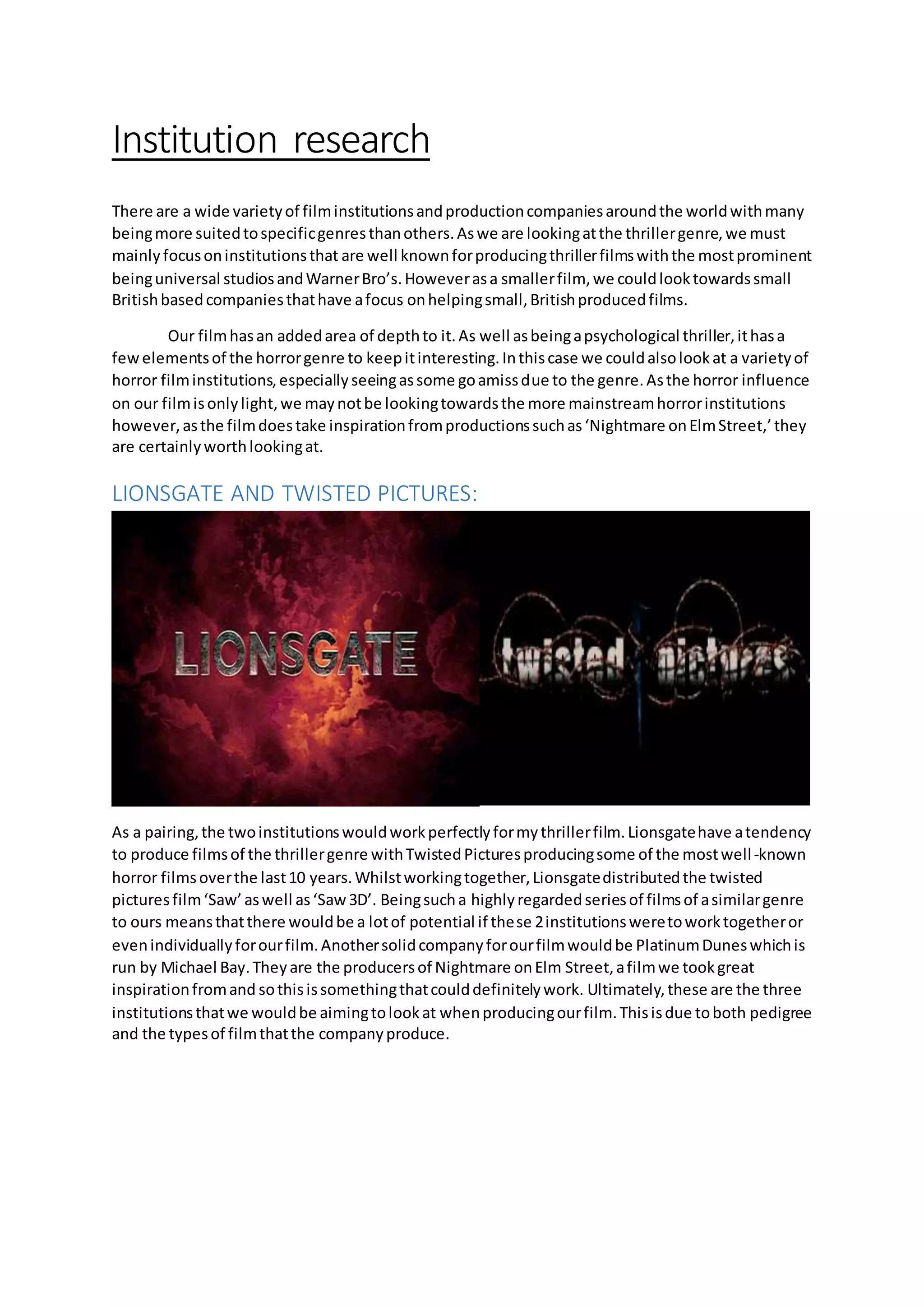 Institution research | PDF