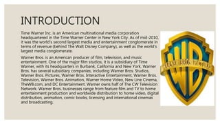 Institution research-Warner brothers by shahrain shah | PPTX