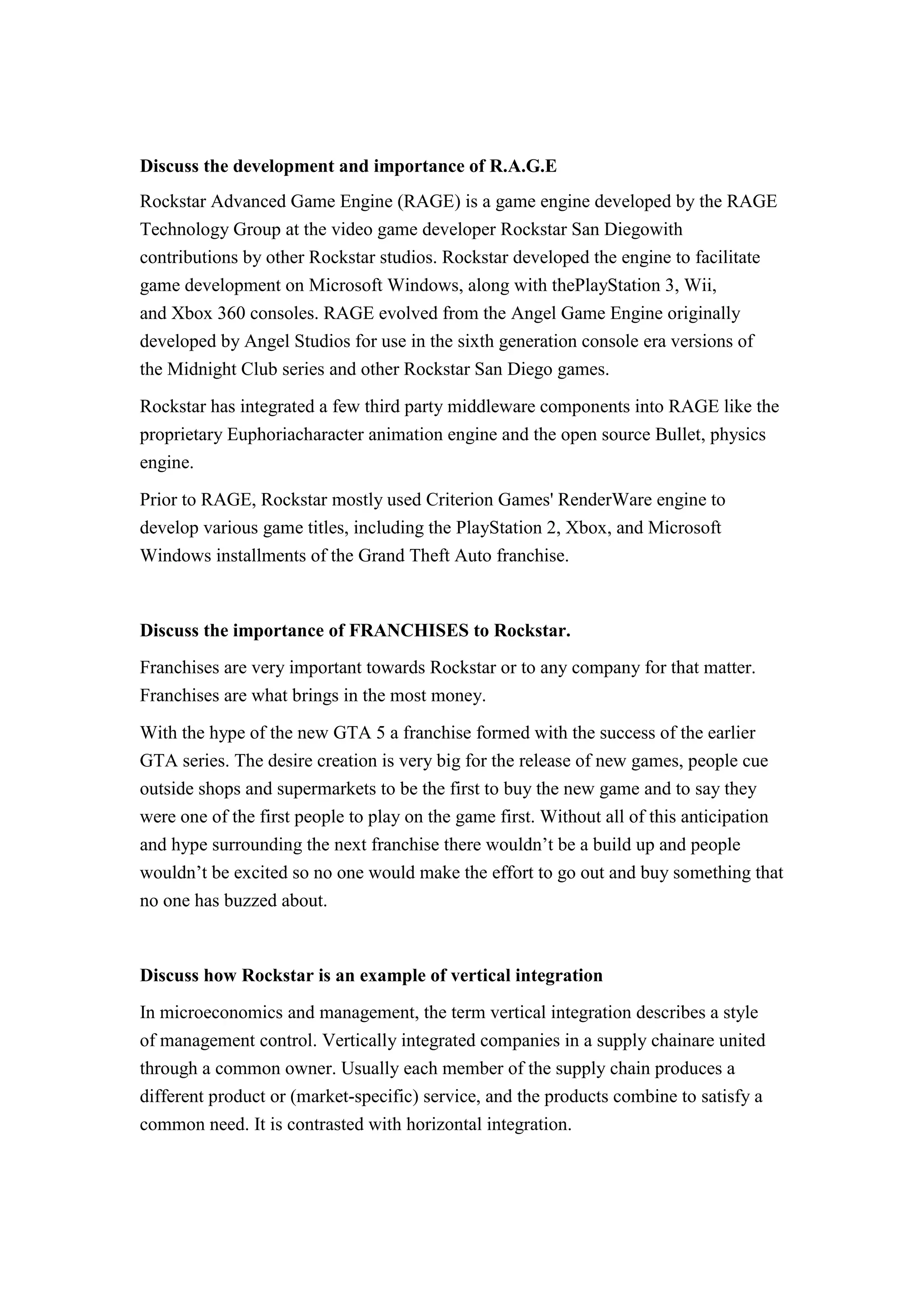 Institution research of rockstar | DOCX