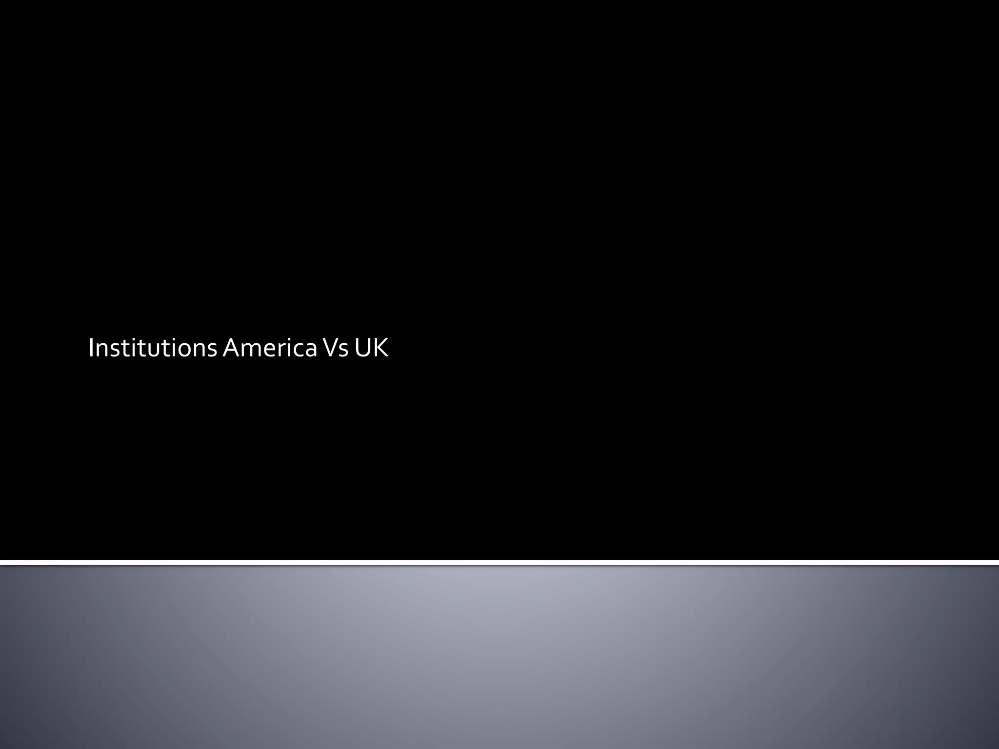 Institutions America vs UK | PPT