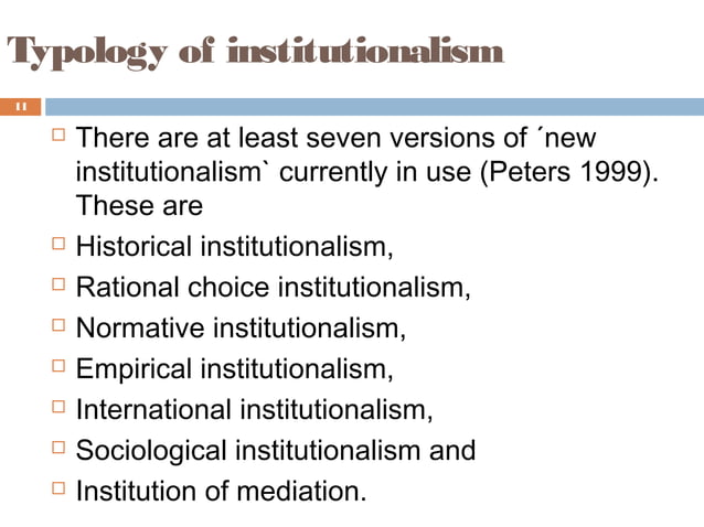 Institutions and institutional theory | PPT