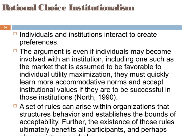 Institutions and institutional theory | PPT